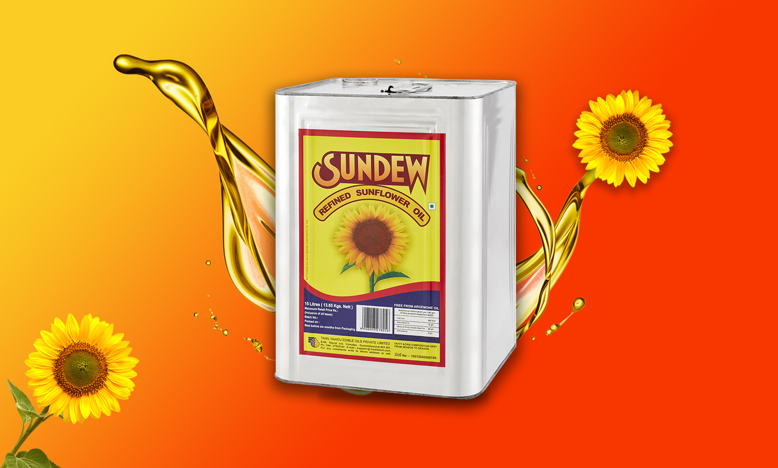 Sundew Refined Sunfloweroil | Convenient and Compact Packages Suitable ...